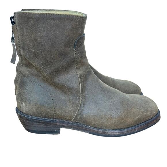 rag & bone | Shoes | Rag Bone Daria Biker Boot Distressed Brown Size 5 ...